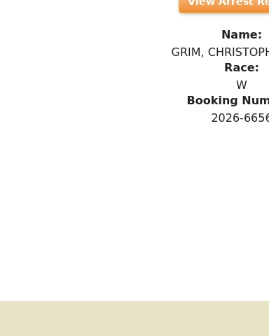 CHRISTOPHER GRIM booked for 2,500.00